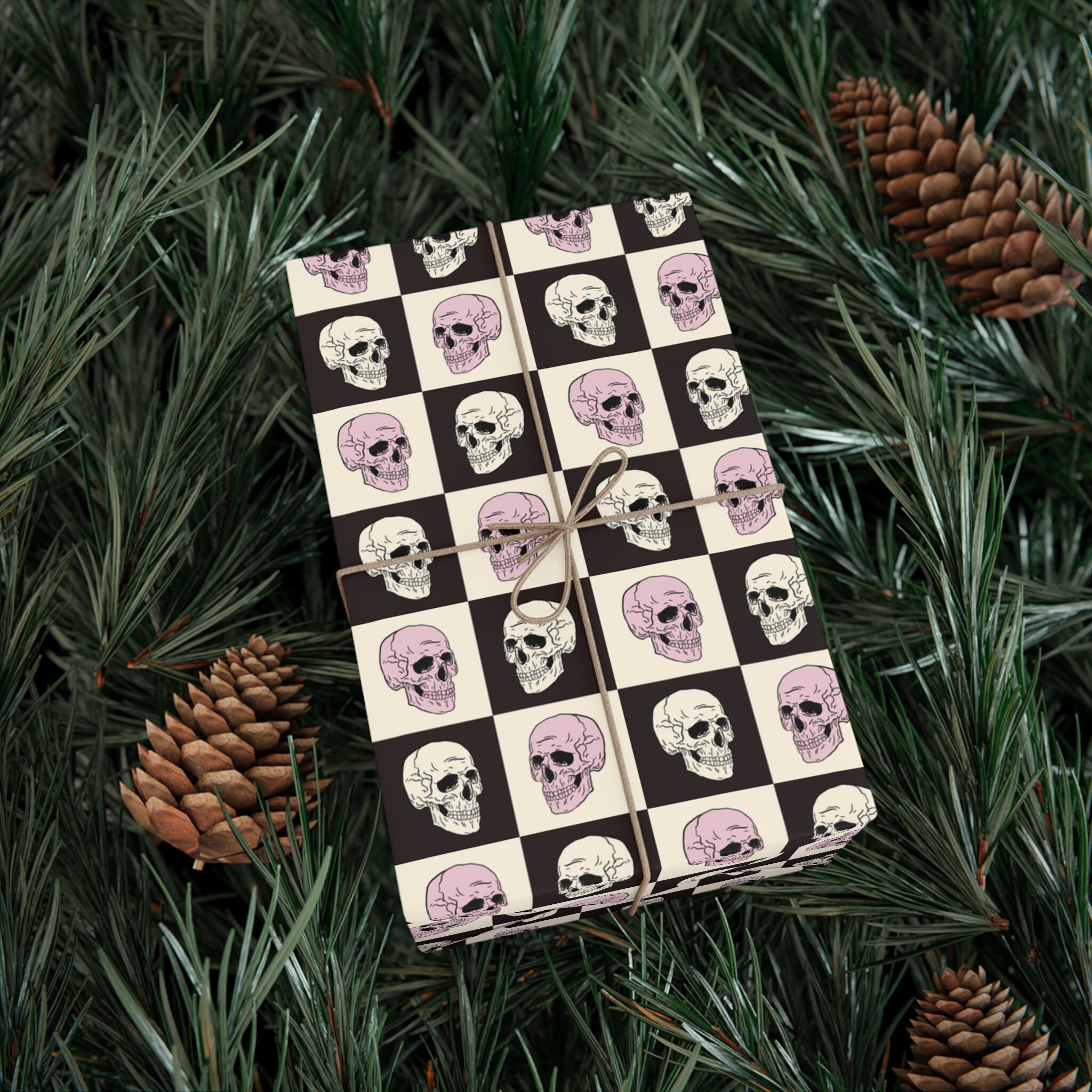 Retro Skeleton Goth Wrapping Paper Roll Whimsigoth Gift Wrap - Etsy