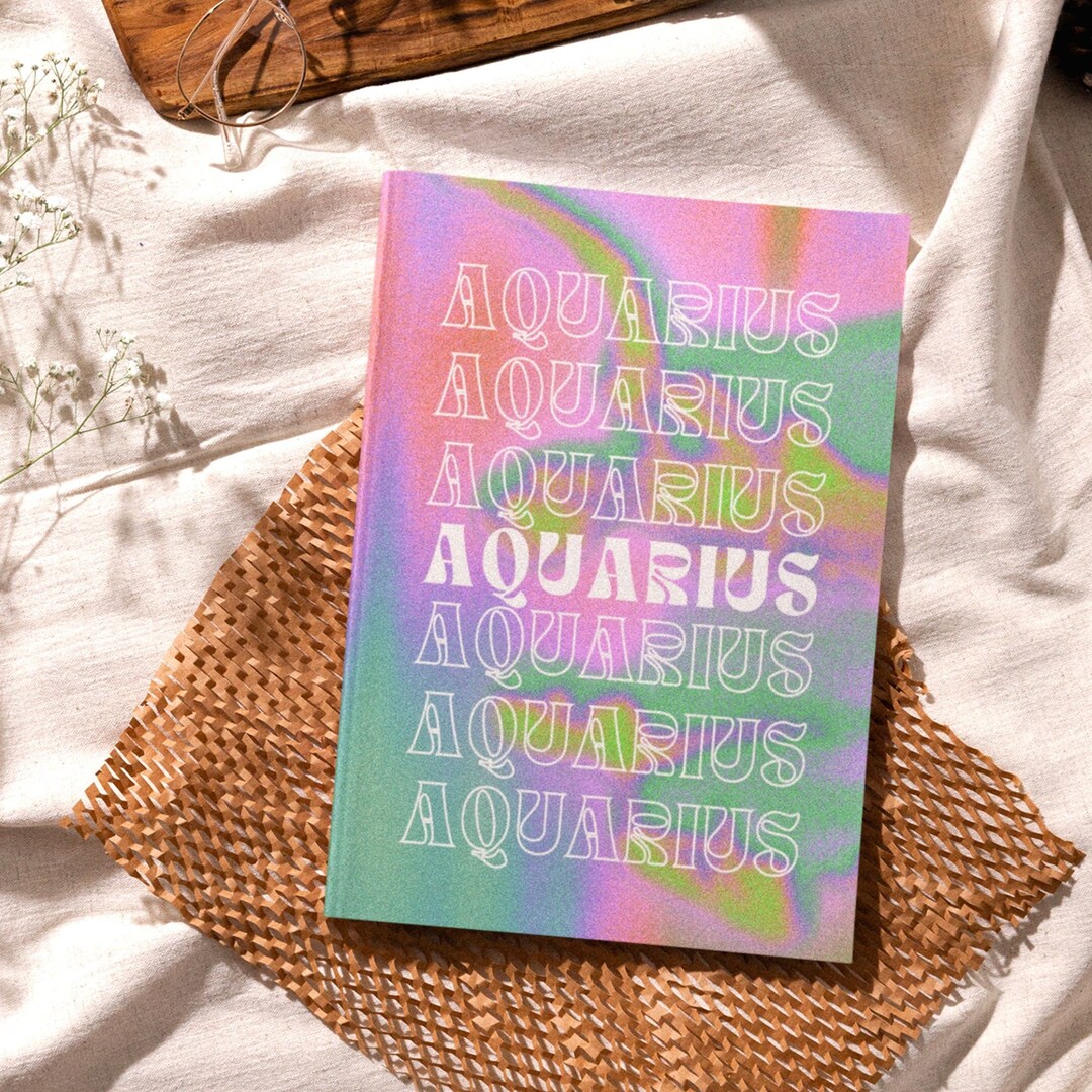 Aquarius Journal Hard Cover, Hardcover Notebook Journal | Personalized ...