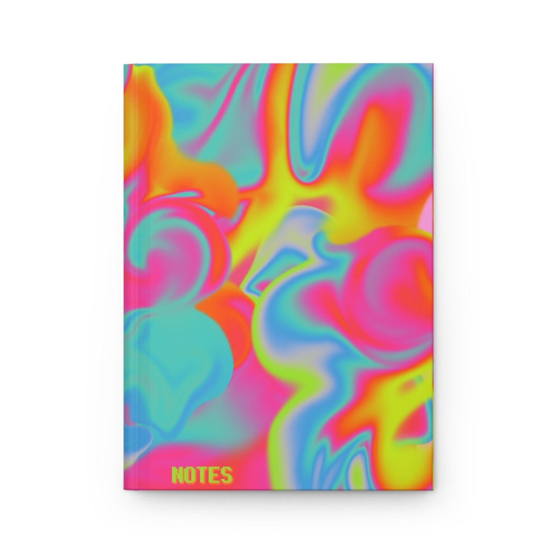 Nostalgic Cyber Y2k Journal Notebook | Custom Neon Journal for Men ...