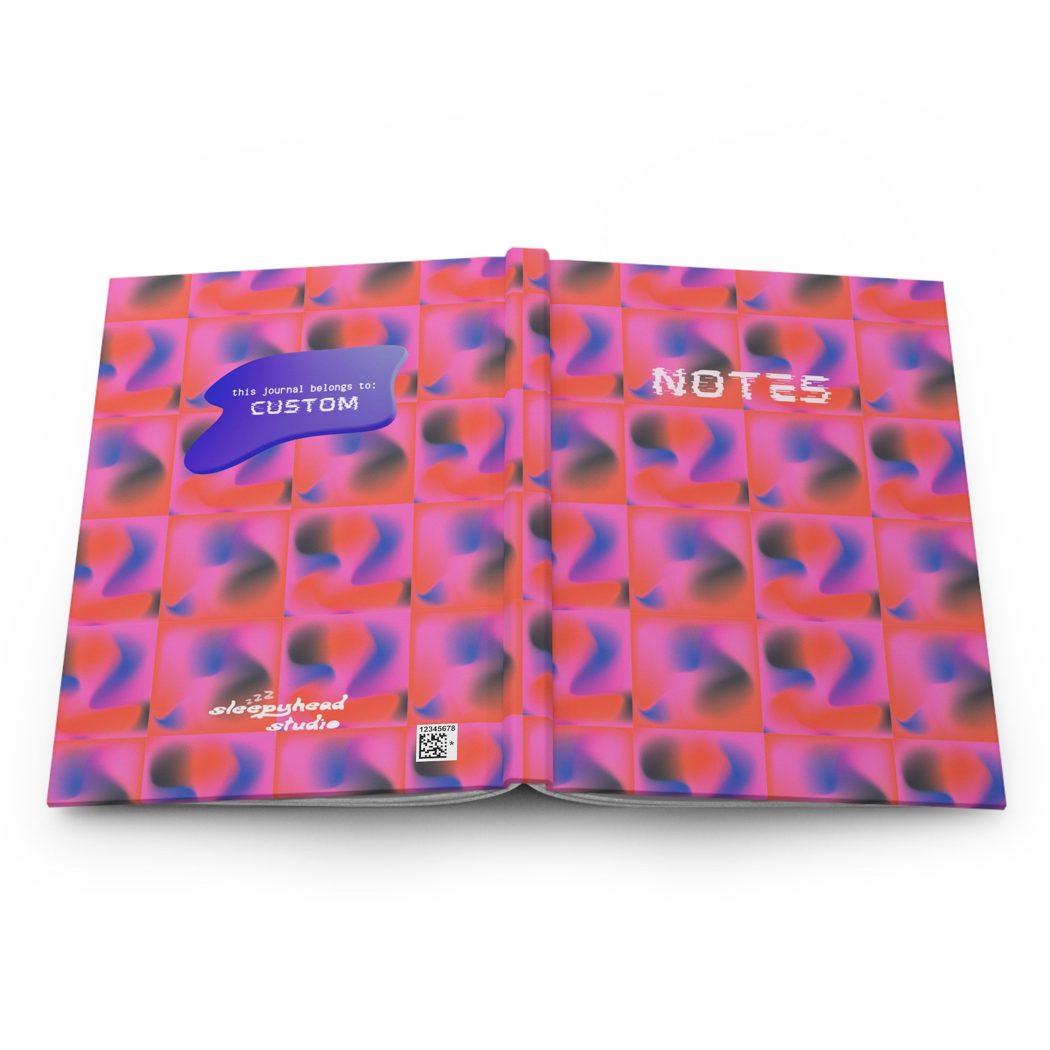 Cyber Y2k Journal, Custom Neon Notebook Journal Hardcover Aesthetic ...