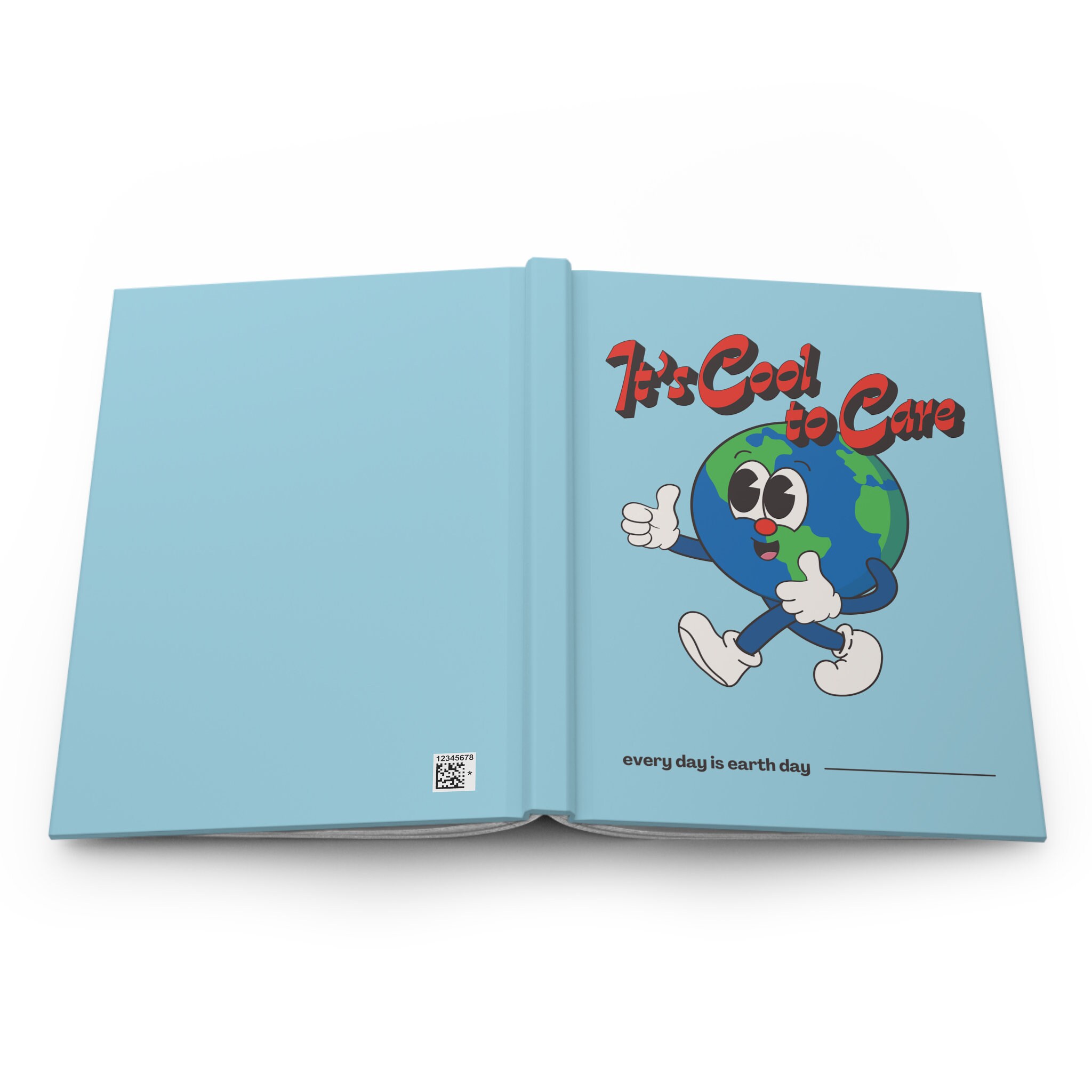 Earth Day Retro Notebook Journal | Earth Globe Illustration ...