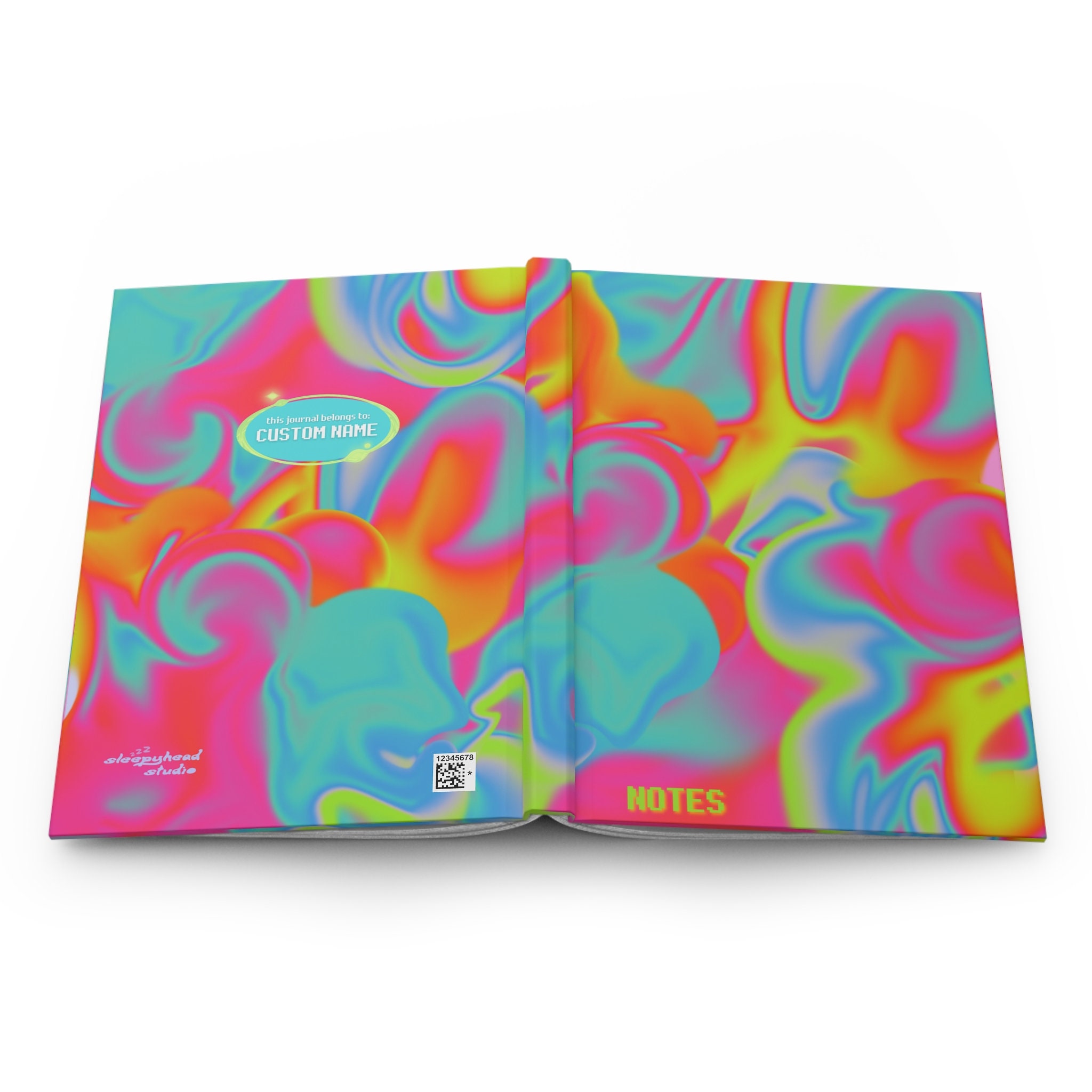 Nostalgic Cyber Y2k Journal Notebook | Custom Neon Journal for Men ...