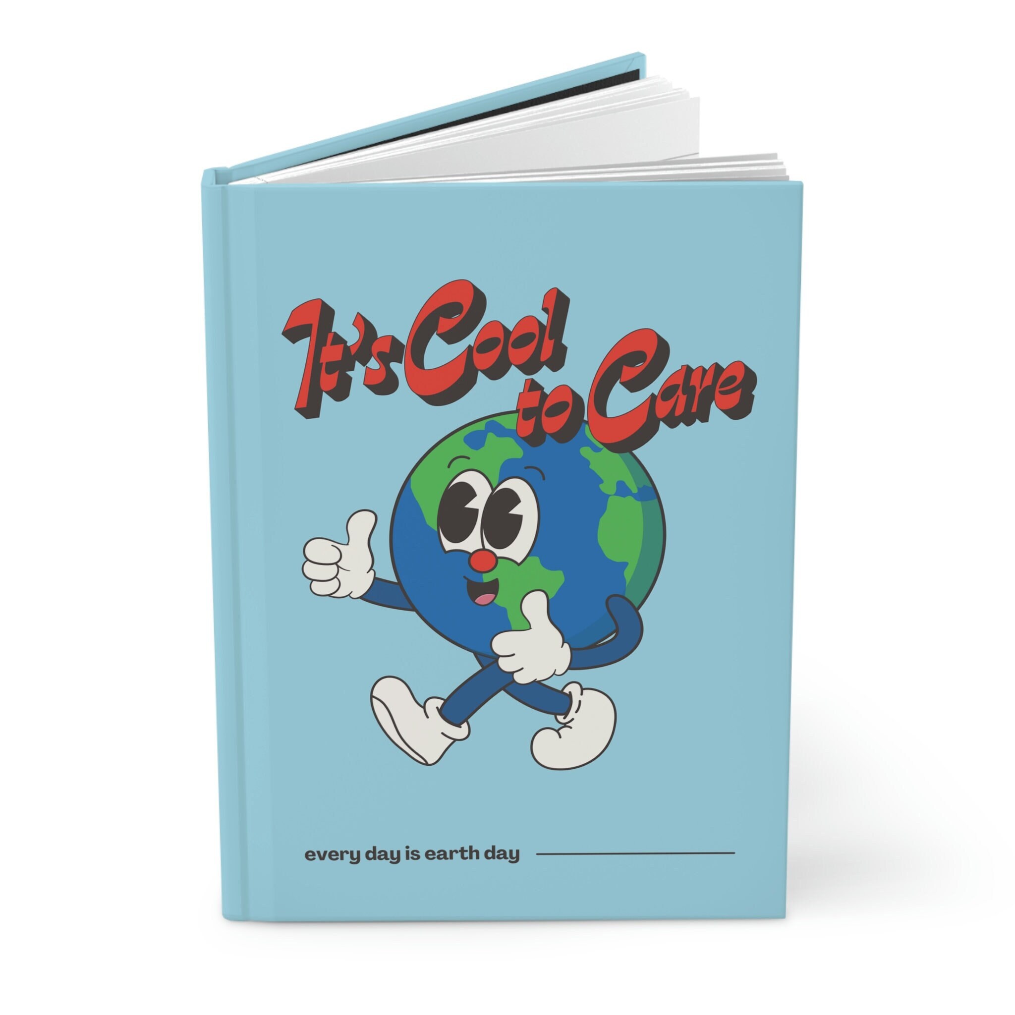 Earth Day Retro Notebook Journal | Earth Globe Illustration ...