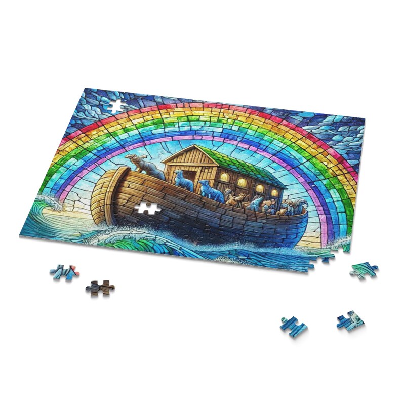 Noah's Ark Rainbow Jigsaw Puzzle (252 Pieces) - Etsy