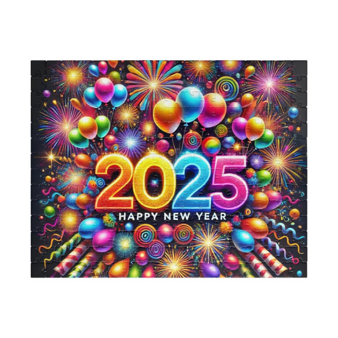 New Year''s Eve Jigsaw Puzzle,fireworks Balloons Galore, Happy New Year ...