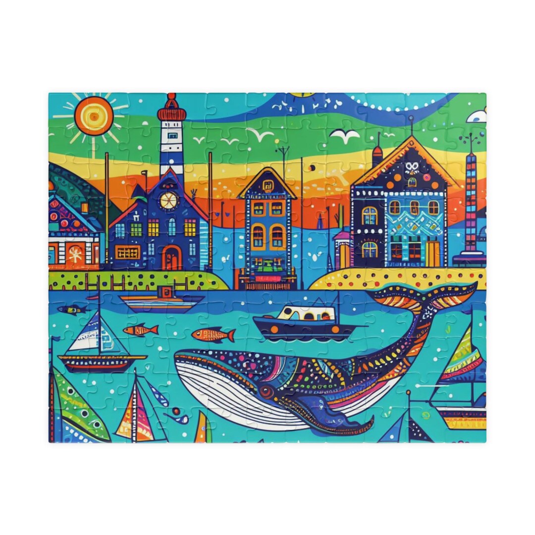 Hawaii Jigsaw Puzzle: Lahaina Americana Whale Coastal Art, 110-piece - Etsy