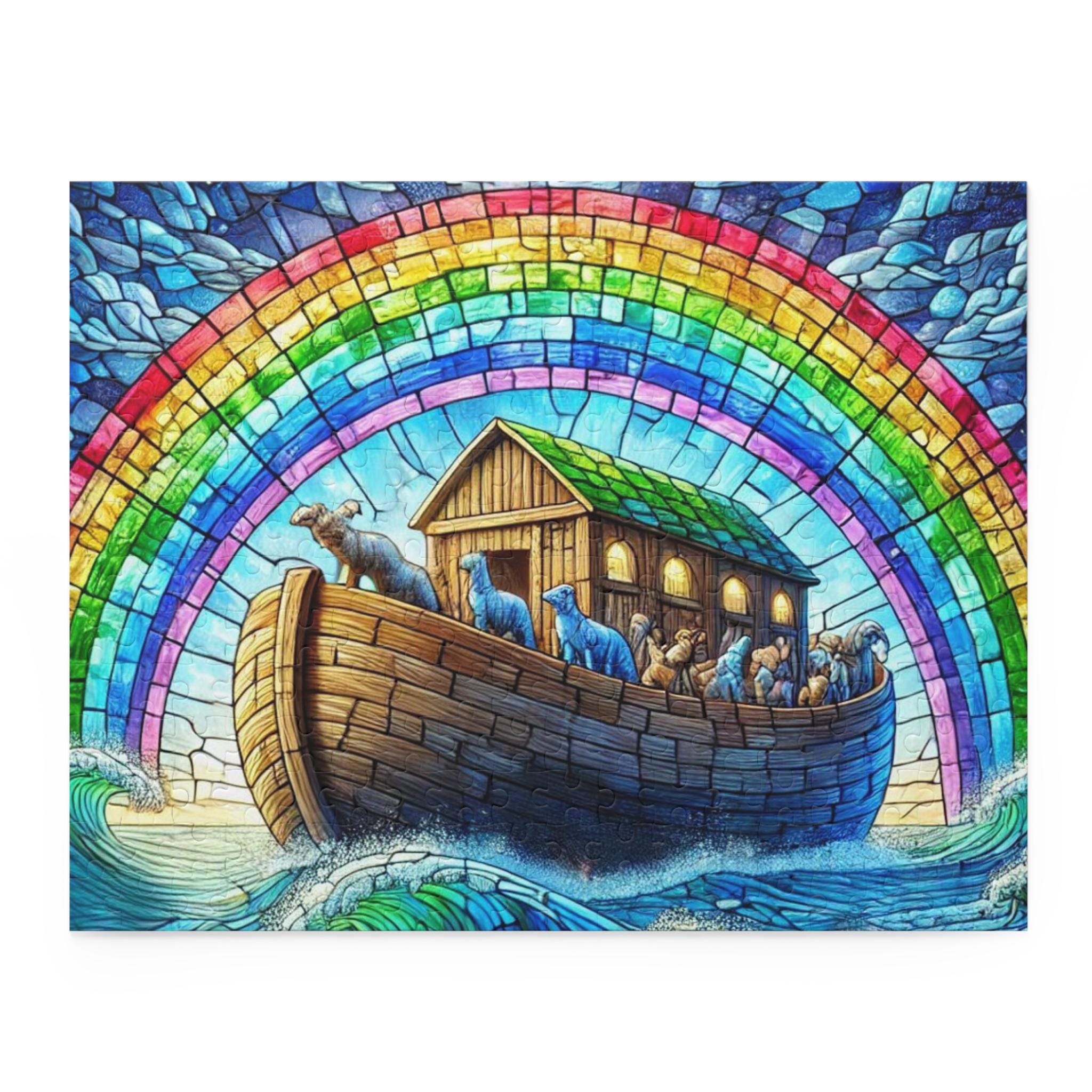 Noah's Ark Rainbow Jigsaw Puzzle (252 Pieces) - Etsy