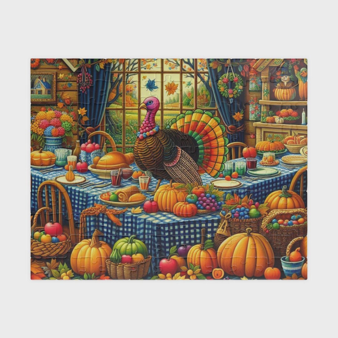 Thanksgiving Turkey Dinner Family Puzzle (252,520), Humor, Feast - Etsy