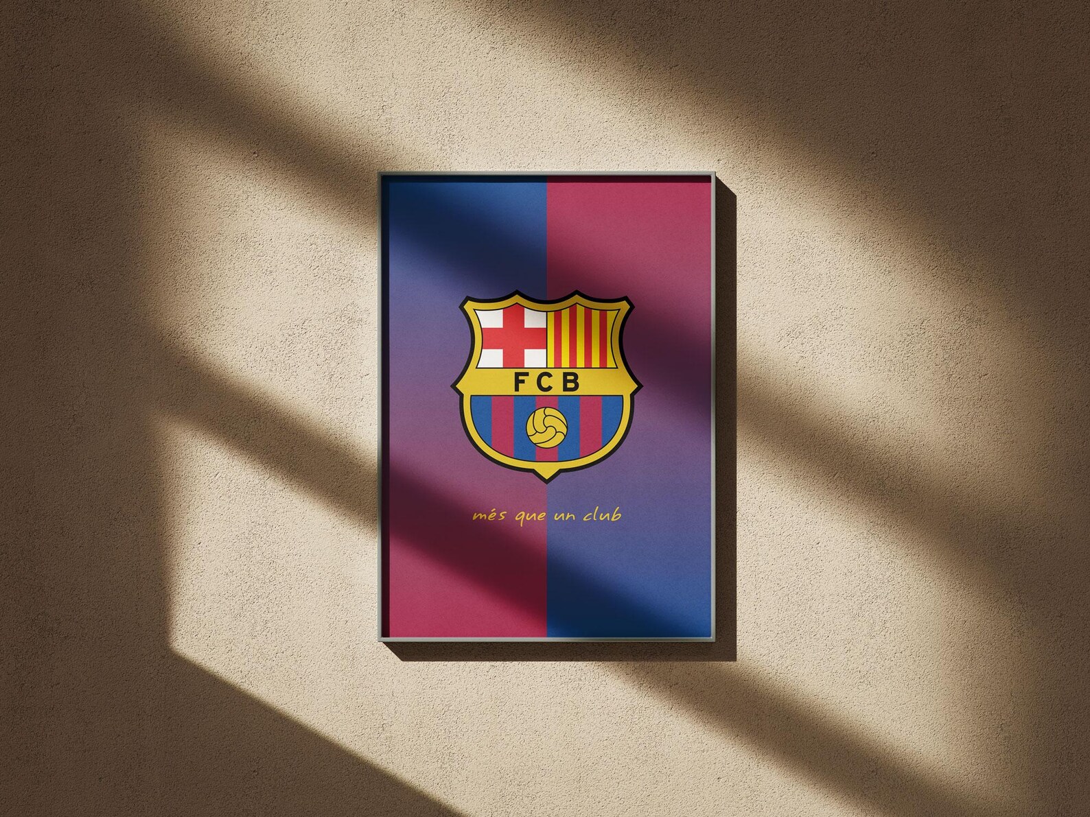 FC Barcelona Fan Art - Crest & Slogan Print - Digital Download for ...