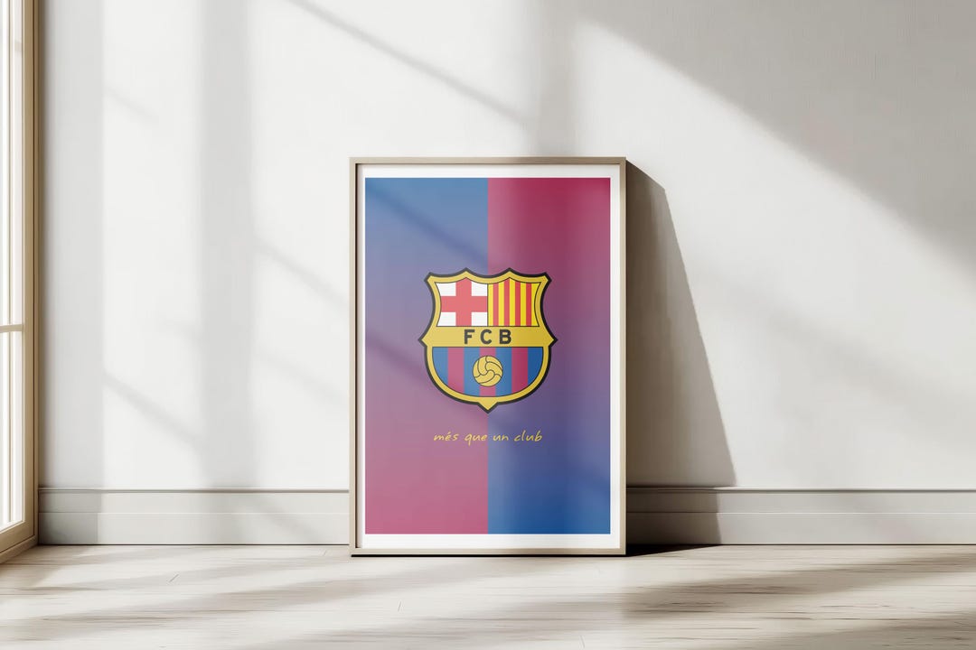 FC Barcelona Fan Art - Crest & Slogan Print - Digital Download for ...