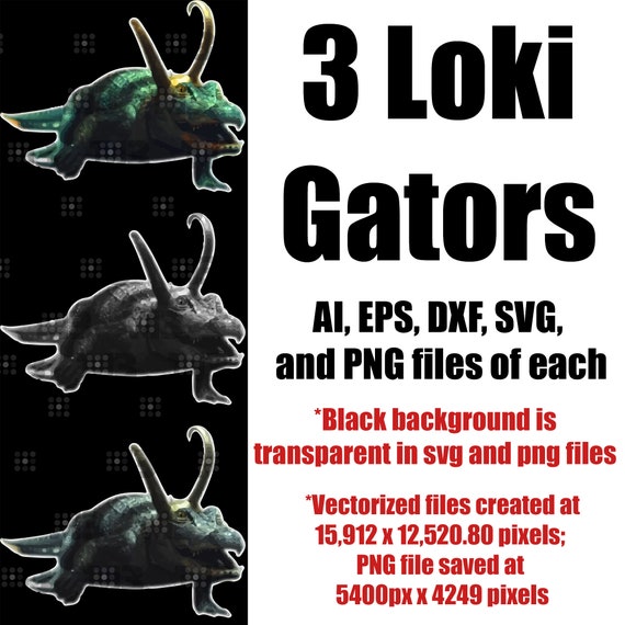 Loki Gator SVG File Bundle Lokigator Loki Variant Loki - Etsy
