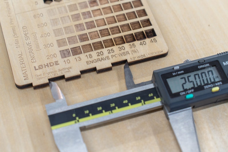 The ULTIMATE CO2 Laser TEST CARD Lightburn Digital File V1 - Etsy