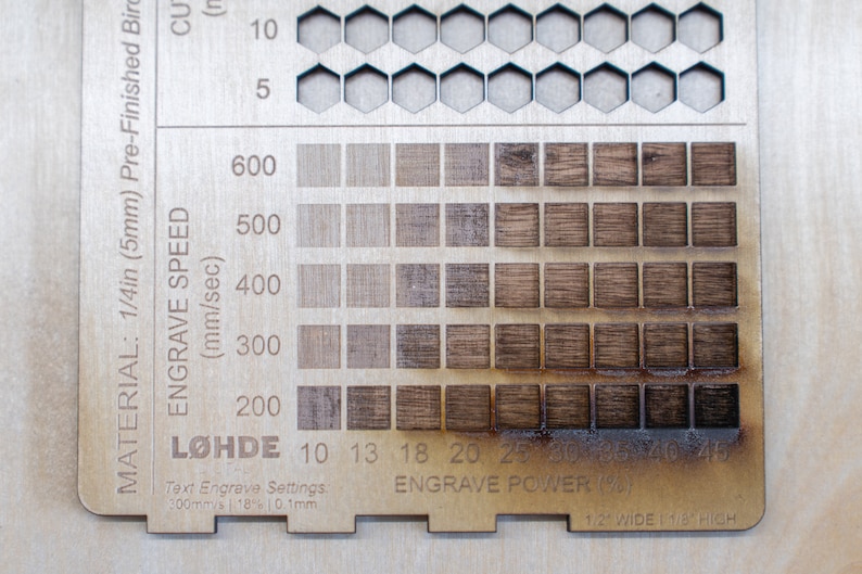The ULTIMATE CO2 Laser TEST CARD Lightburn Digital File V1 - Etsy