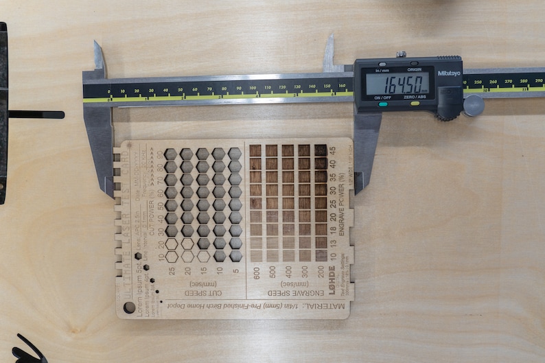 The ULTIMATE CO2 Laser TEST CARD Lightburn Digital File V1 - Etsy