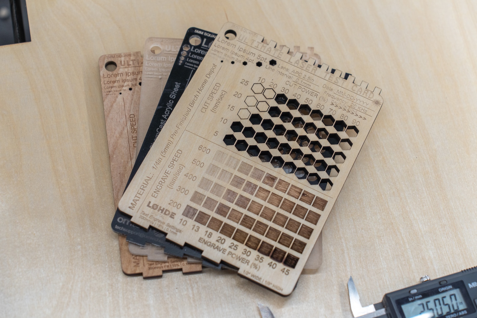 The ULTIMATE CO2 Laser TEST CARD Lightburn Digital File V1 - Etsy