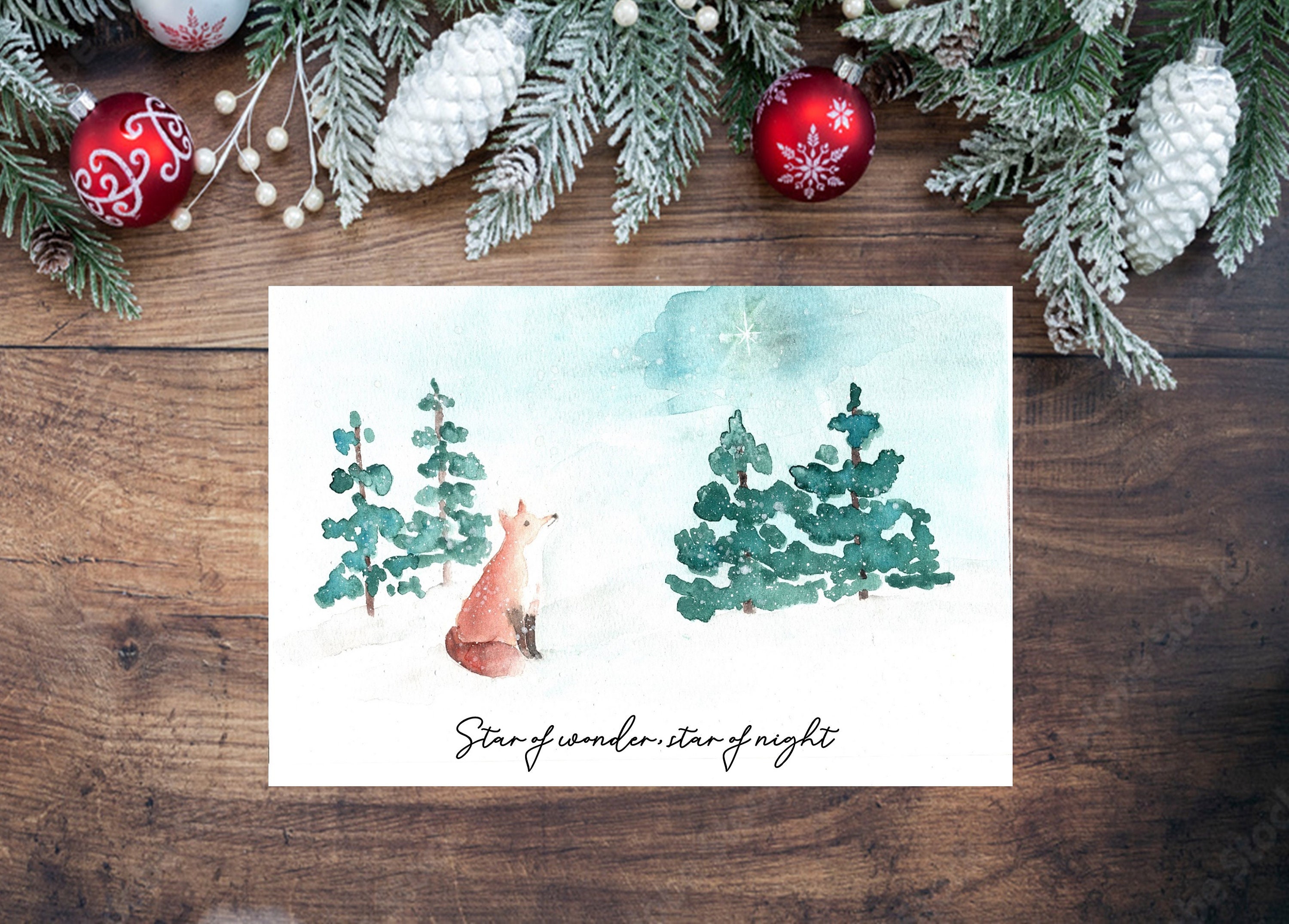 Woodland Animals Christmas Cards - Etsy
