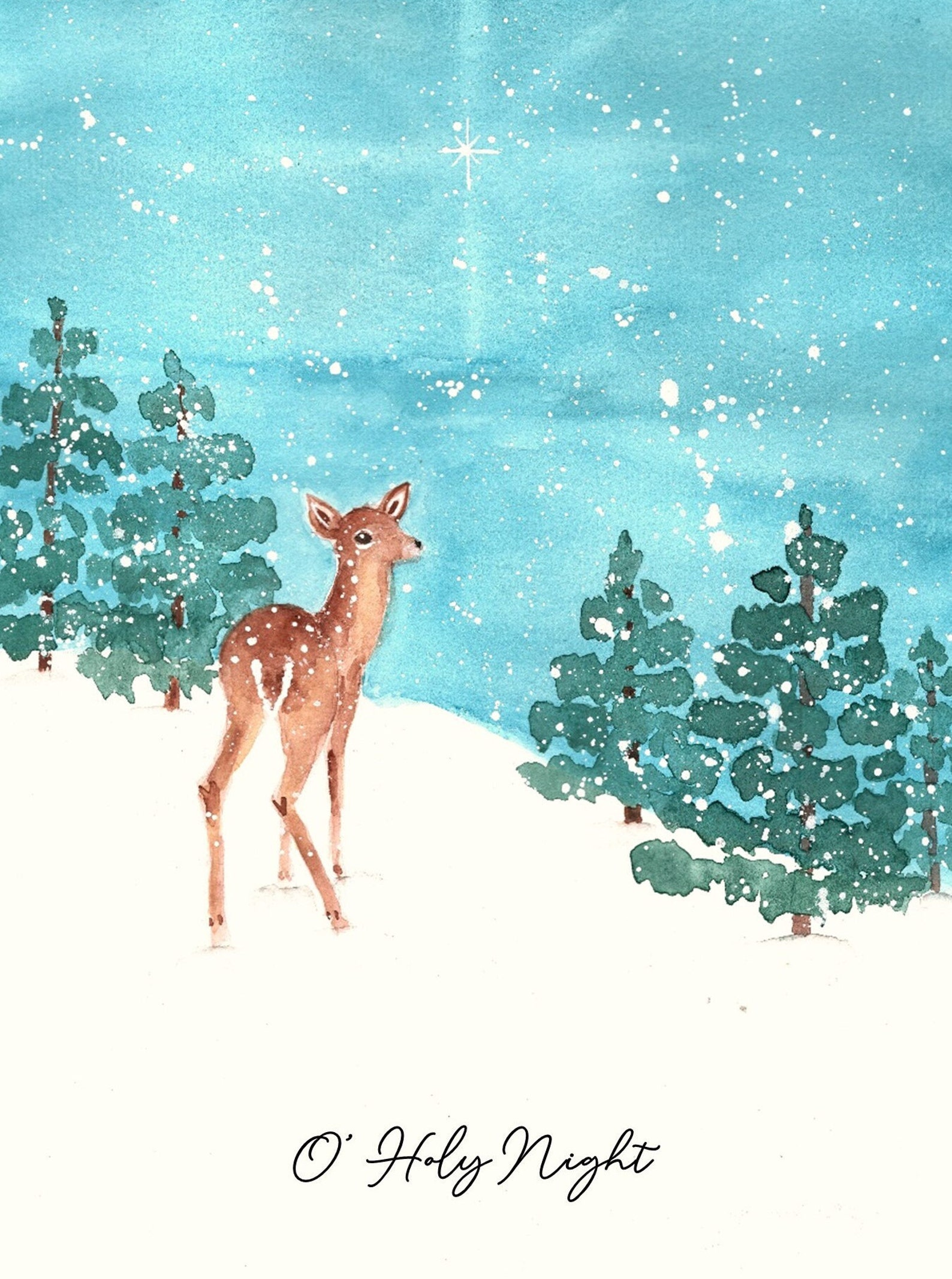 Woodland Animals Christmas Cards - Etsy