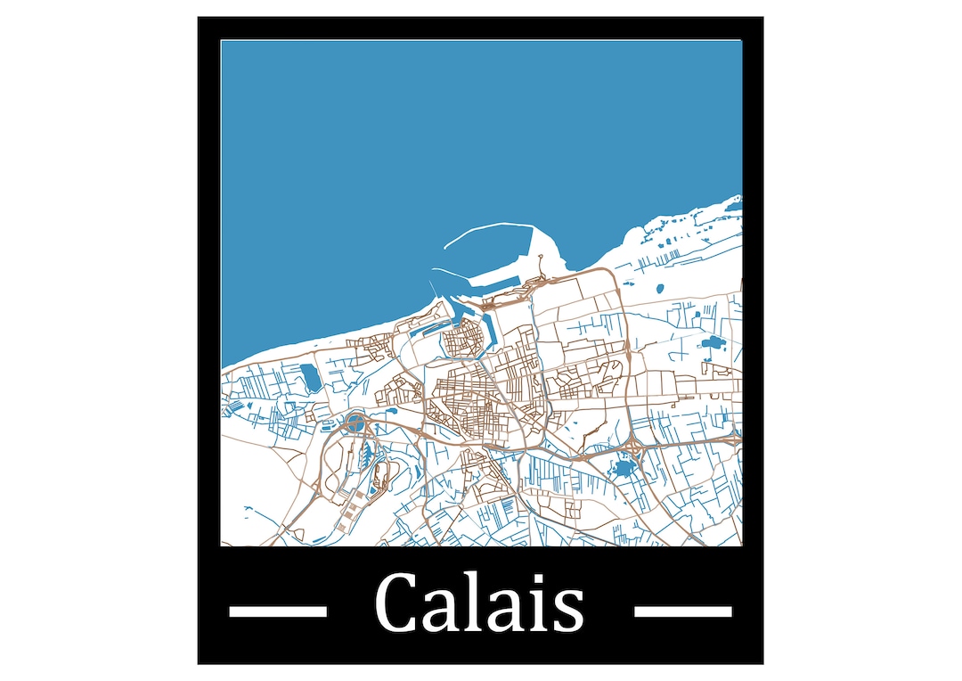 Wooden Geographical Map of Calais - Etsy