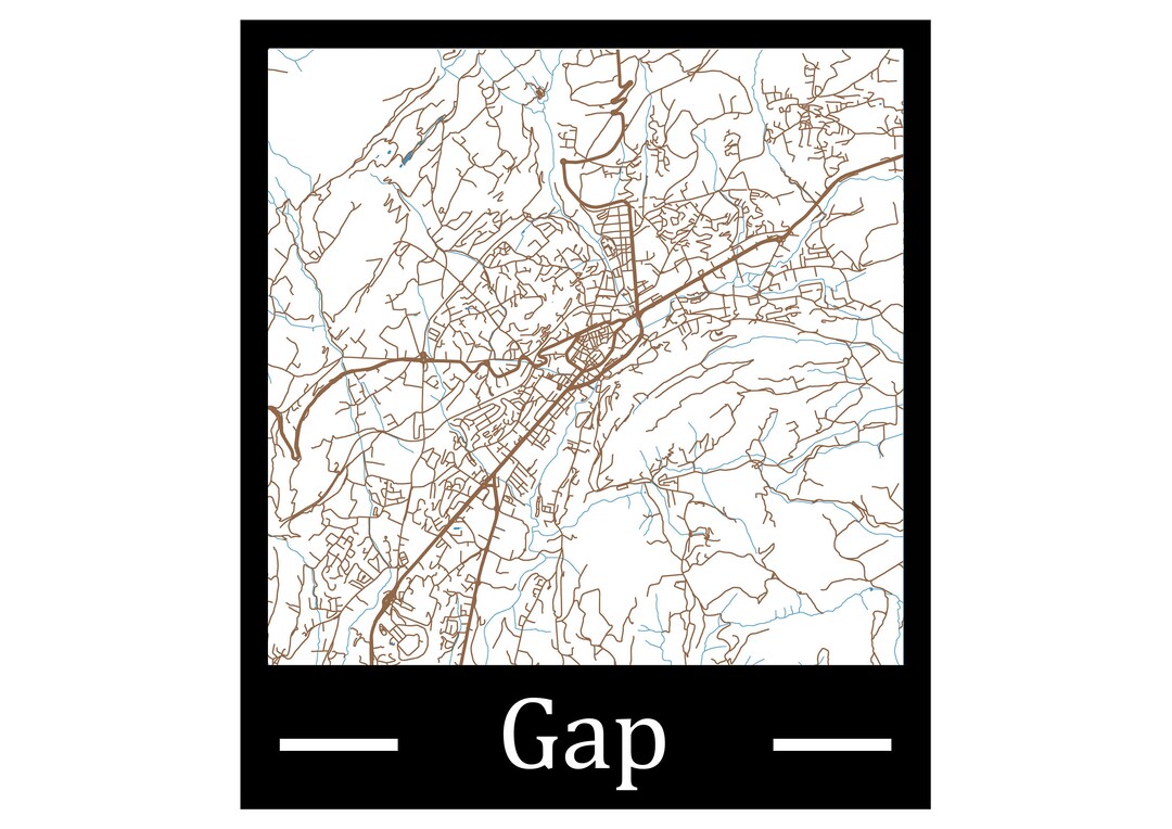 Wooden Geographical Map of Gap - Etsy