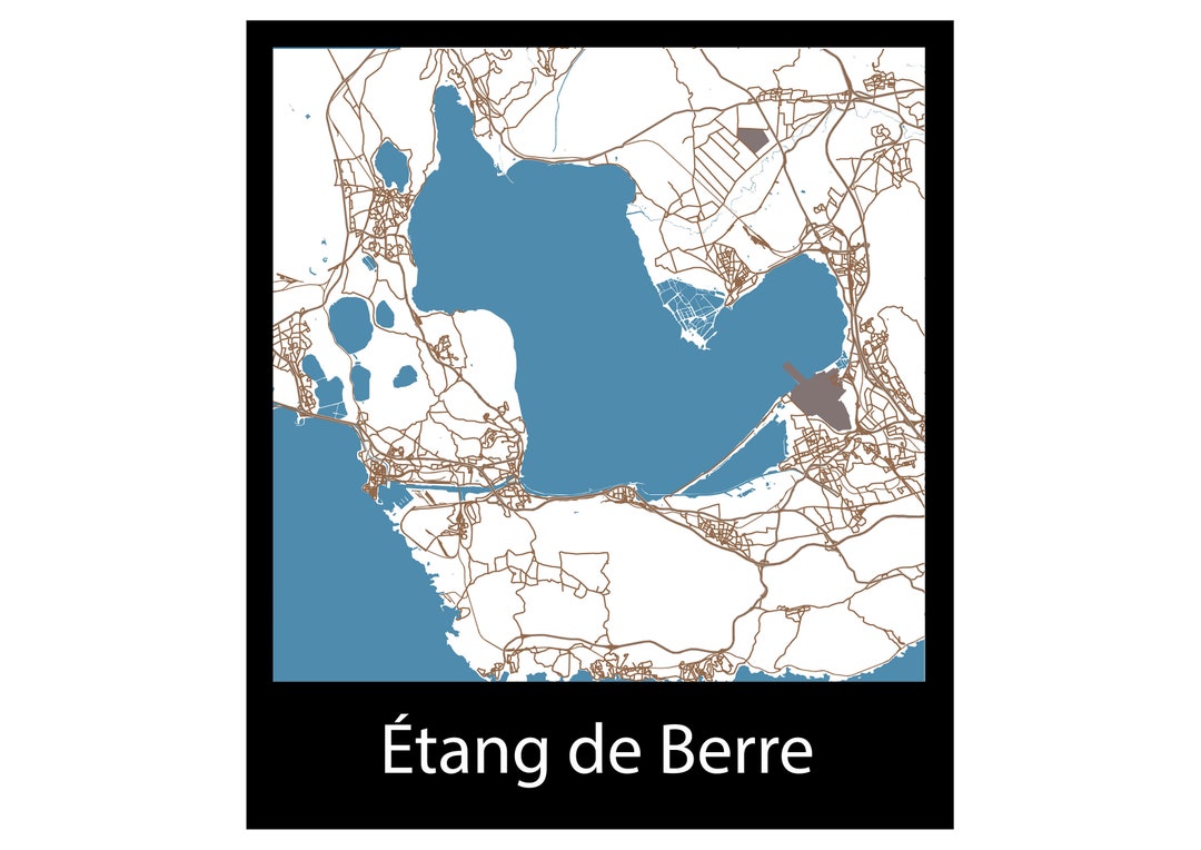 Wooden Geographical Map of the Étang De Berre - Etsy