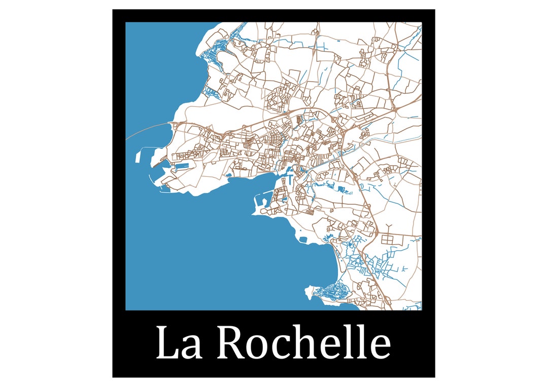 Wooden Geographical Map of La Rochelle - Etsy