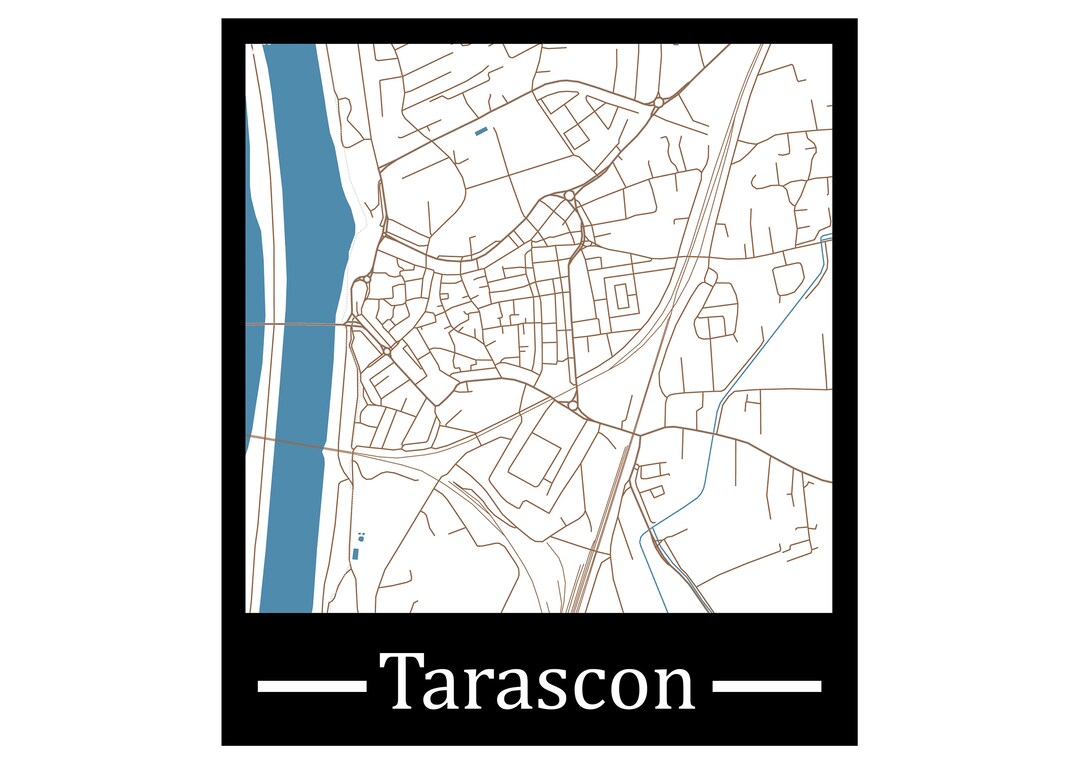 Wooden Geographic Map of Tarascon - Etsy
