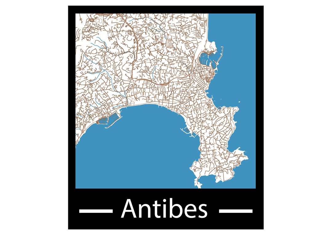 Wooden Map of Antibes - Etsy