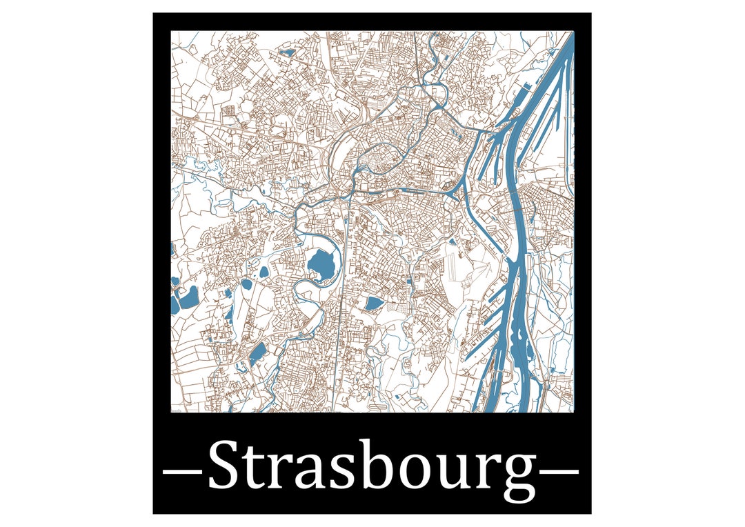 Wooden Geographical Map of Strasbourg - Etsy