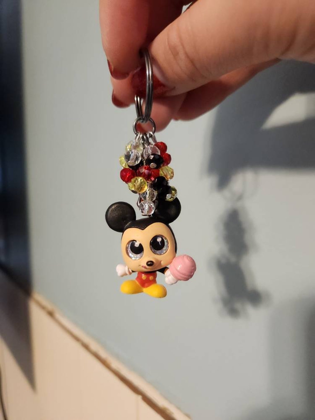 Ice Cream Mickey Mouse Keychain/ Bag Charm - Etsy
