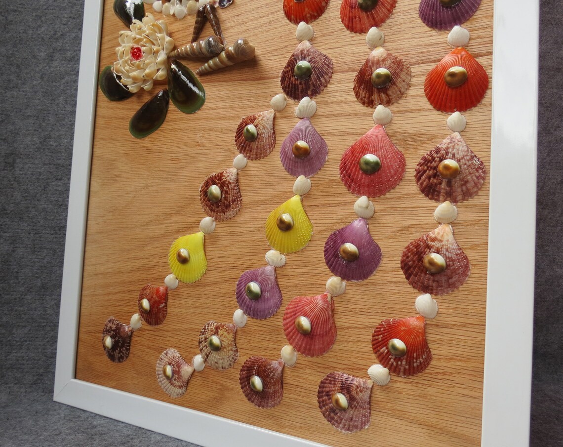 Sea Shell Art the Peacock Painting Made of Real Sea Shells - Etsy
