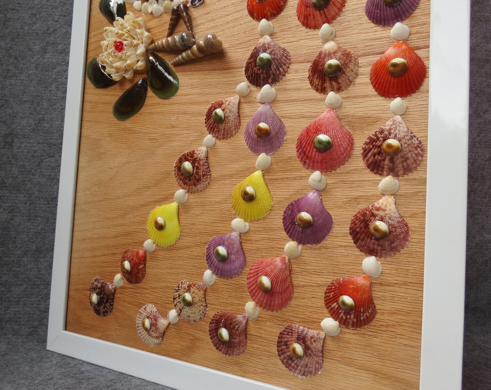 Sea Shell Art the Peacock Painting Made of Real Sea Shells - Etsy