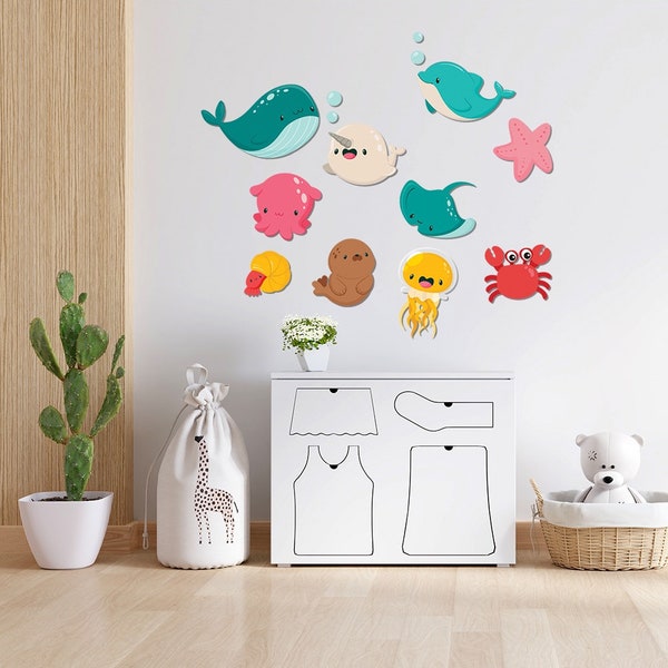 Wooden Sea Creatures - Etsy