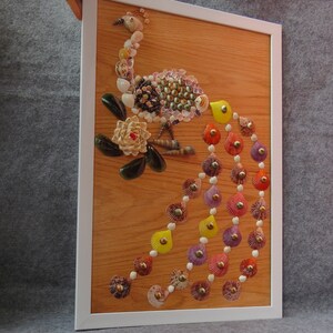 Sea Shell Art, the Peacock Painting Made of Real Sea Shells Peacock ...