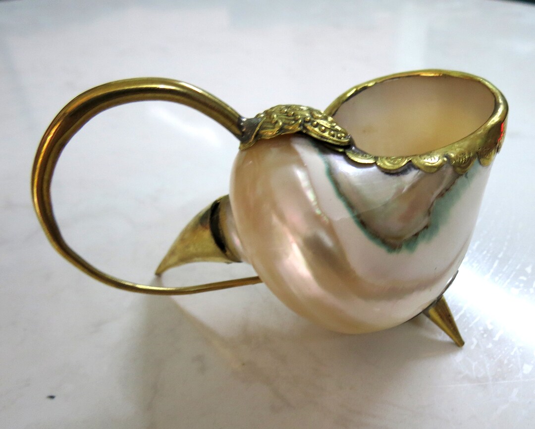 Copper-coated Mother-of-pearl Bowl, Mother-of-pearl Matini Wine Cup ...