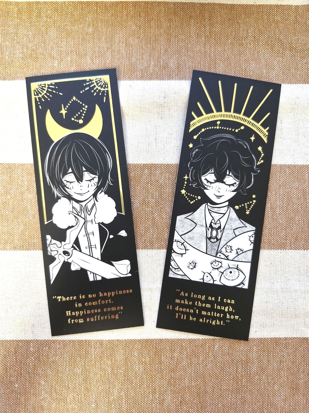 Bsd Dazai Fyodor Goldfoil Bookmarks - Etsy