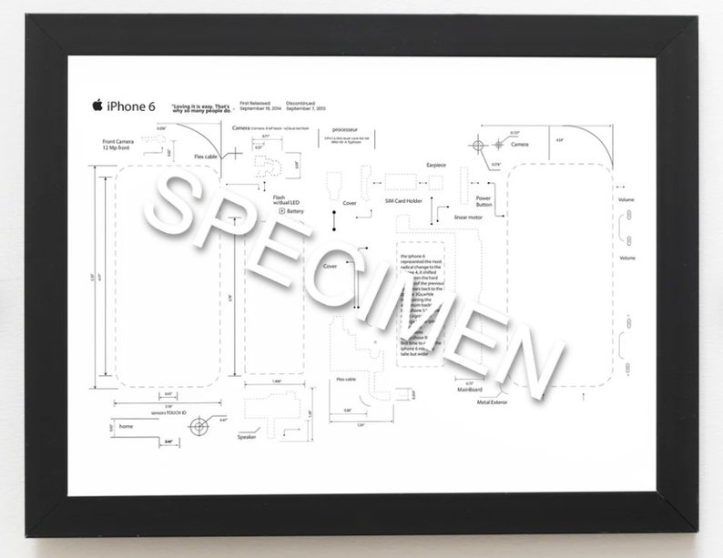 IPhone 6 Template A3 Size - Disassembly iPhone 6, iPhone 6 Teardown ...