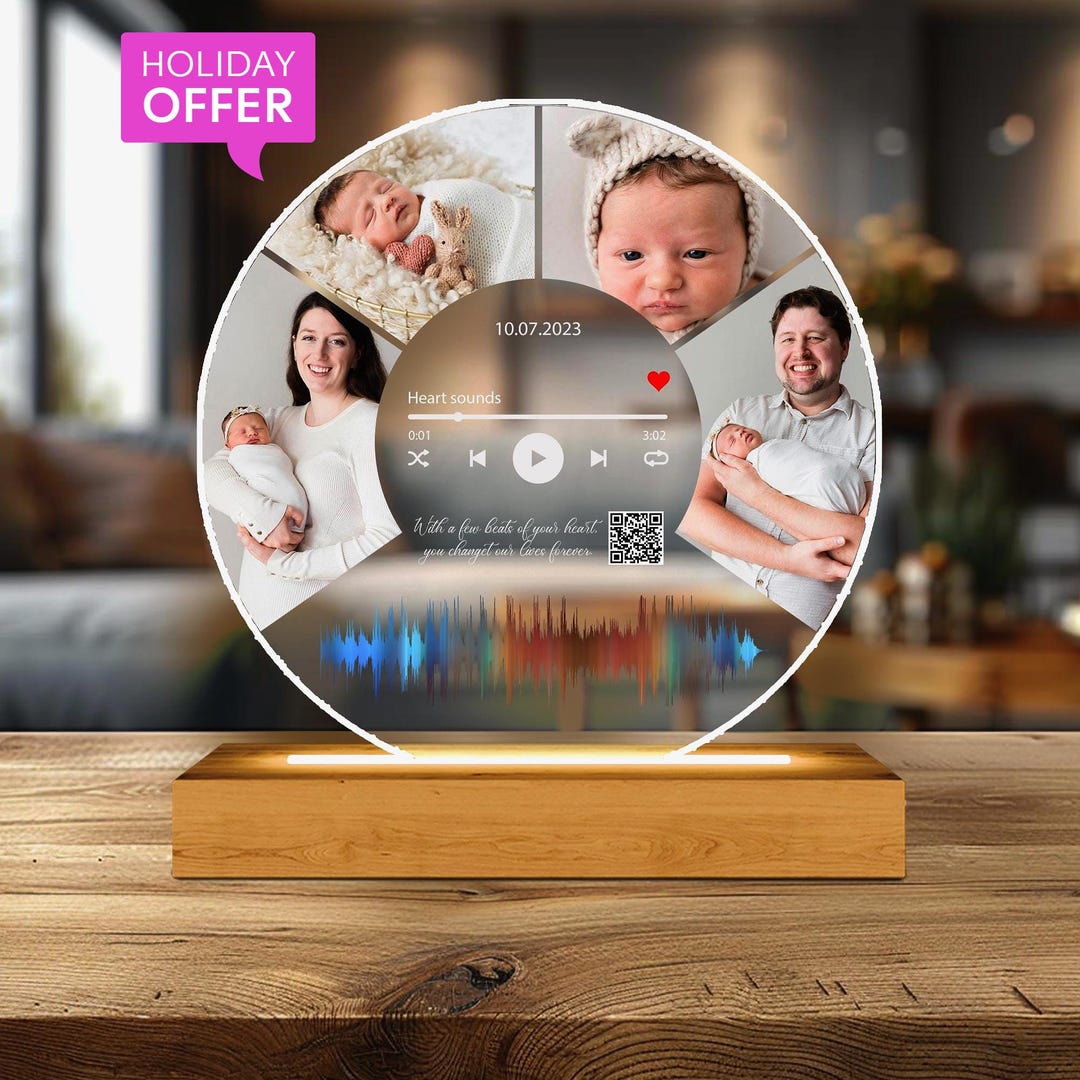 Soundwave Art, Soundwave Print, Sound Wave Art, Voice Recording Gift, Song Plaque Custom, With ...