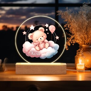 Personalized Baby Night Light, Night Light With Name and Birth Date ...