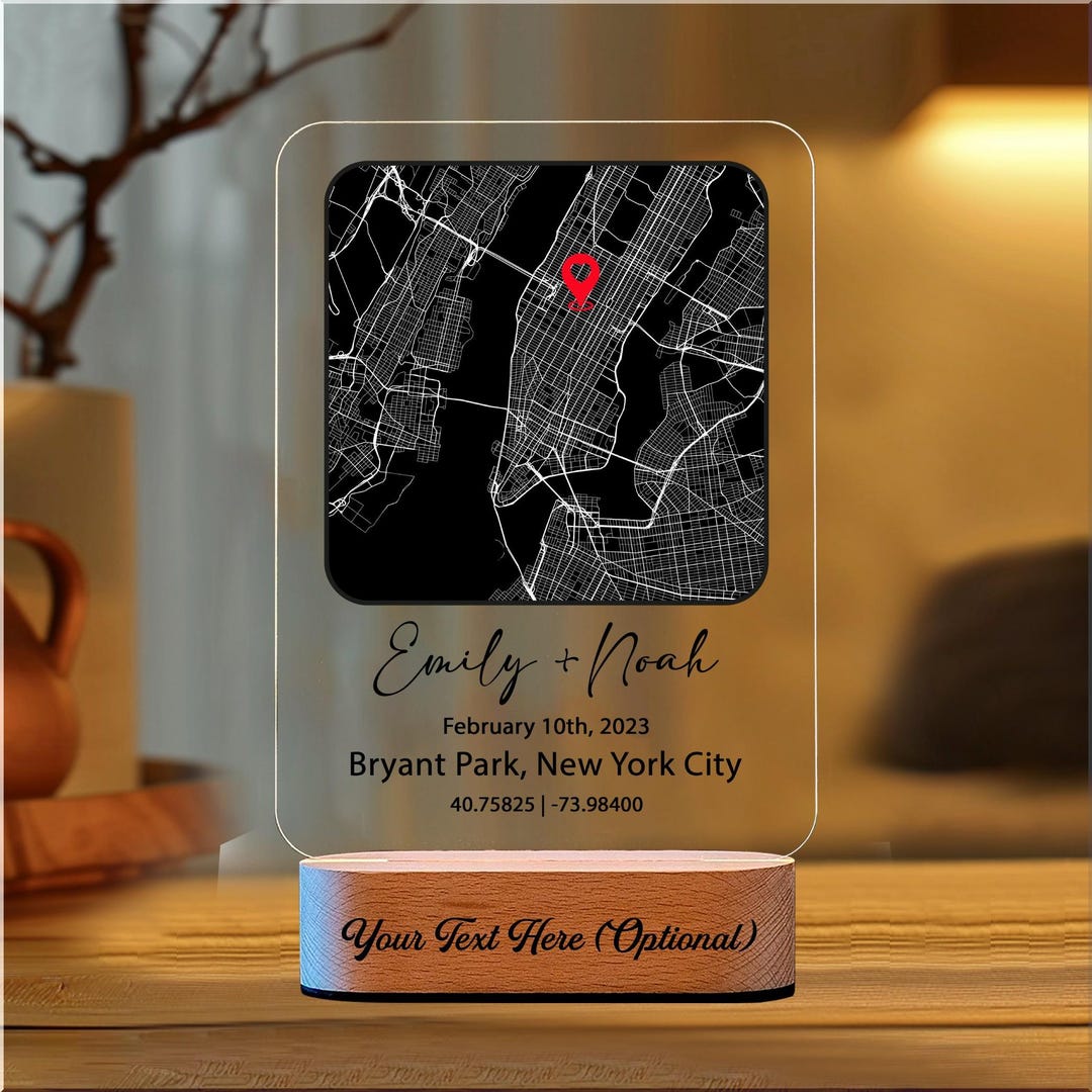 Where We First Met Map, Anniversary Gift for Him, Map Our First Date ...