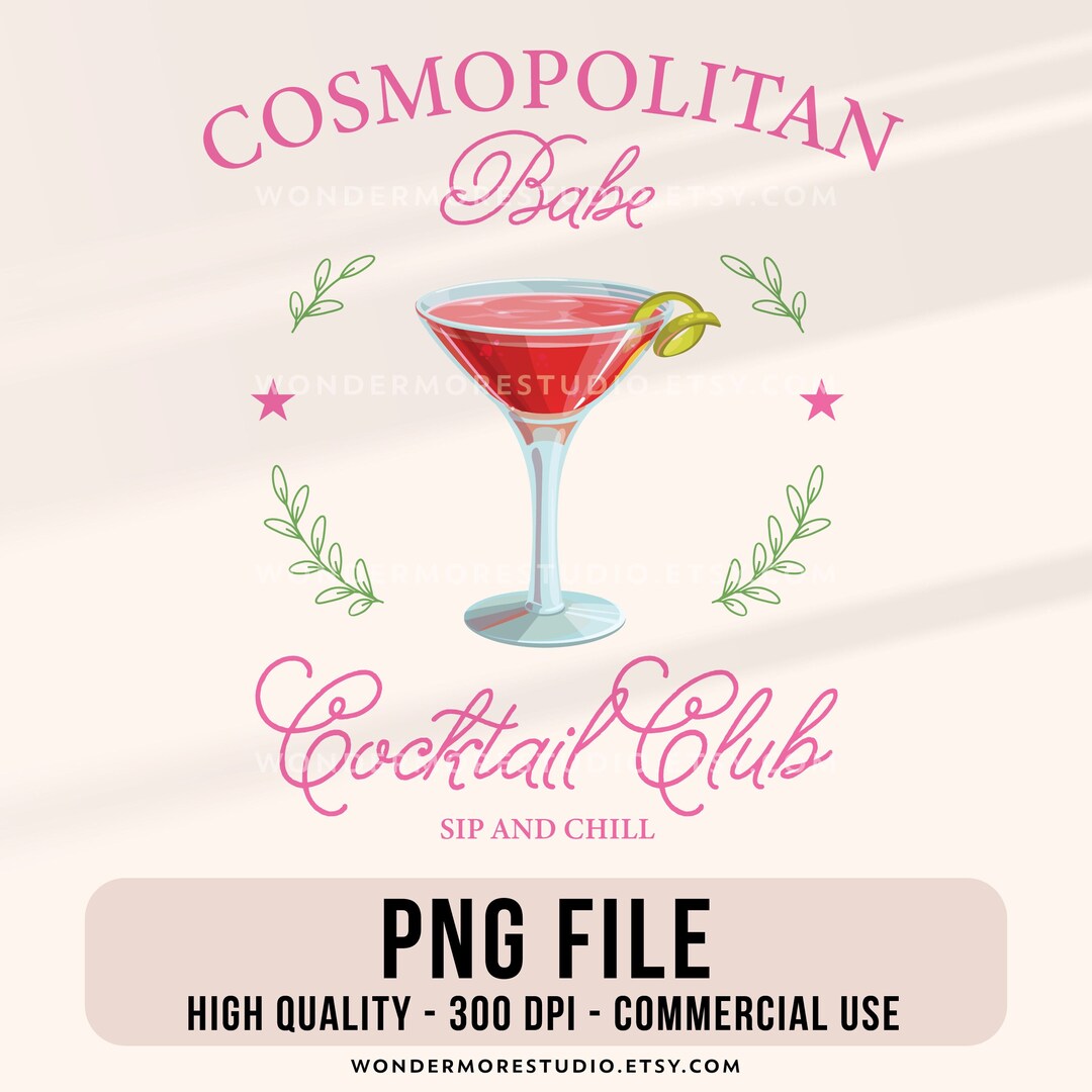Cosmopolitan PNG Social Club Shirt Cocktail Print Bachelorette Tshirt ...