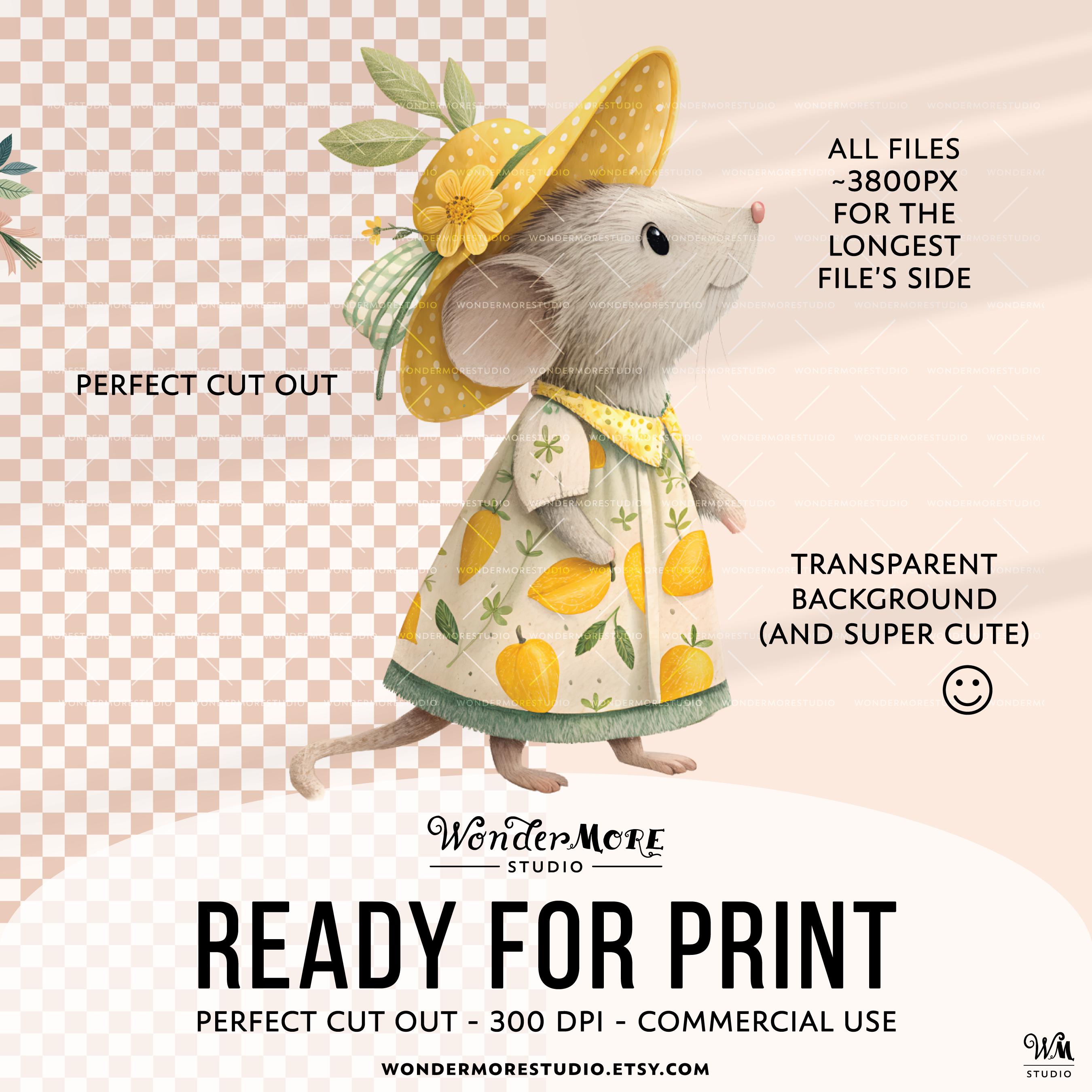Lemon Mouse Clipart PNG Cute Mice Graphics Transparent Yellow Animal ...