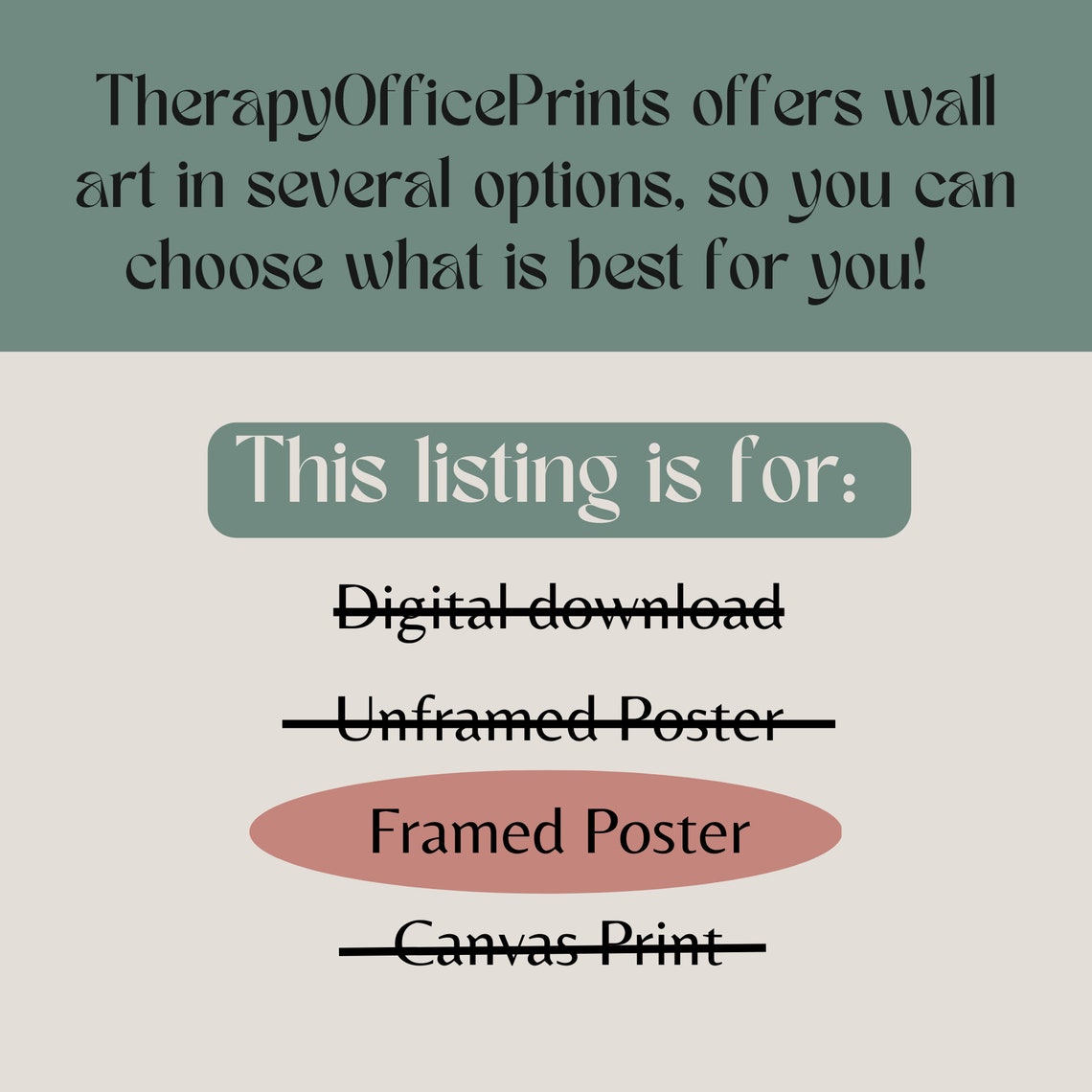 Therapy Office Waiting Room Sign, Boho Sun font 3, FRAMED POSTER ...
