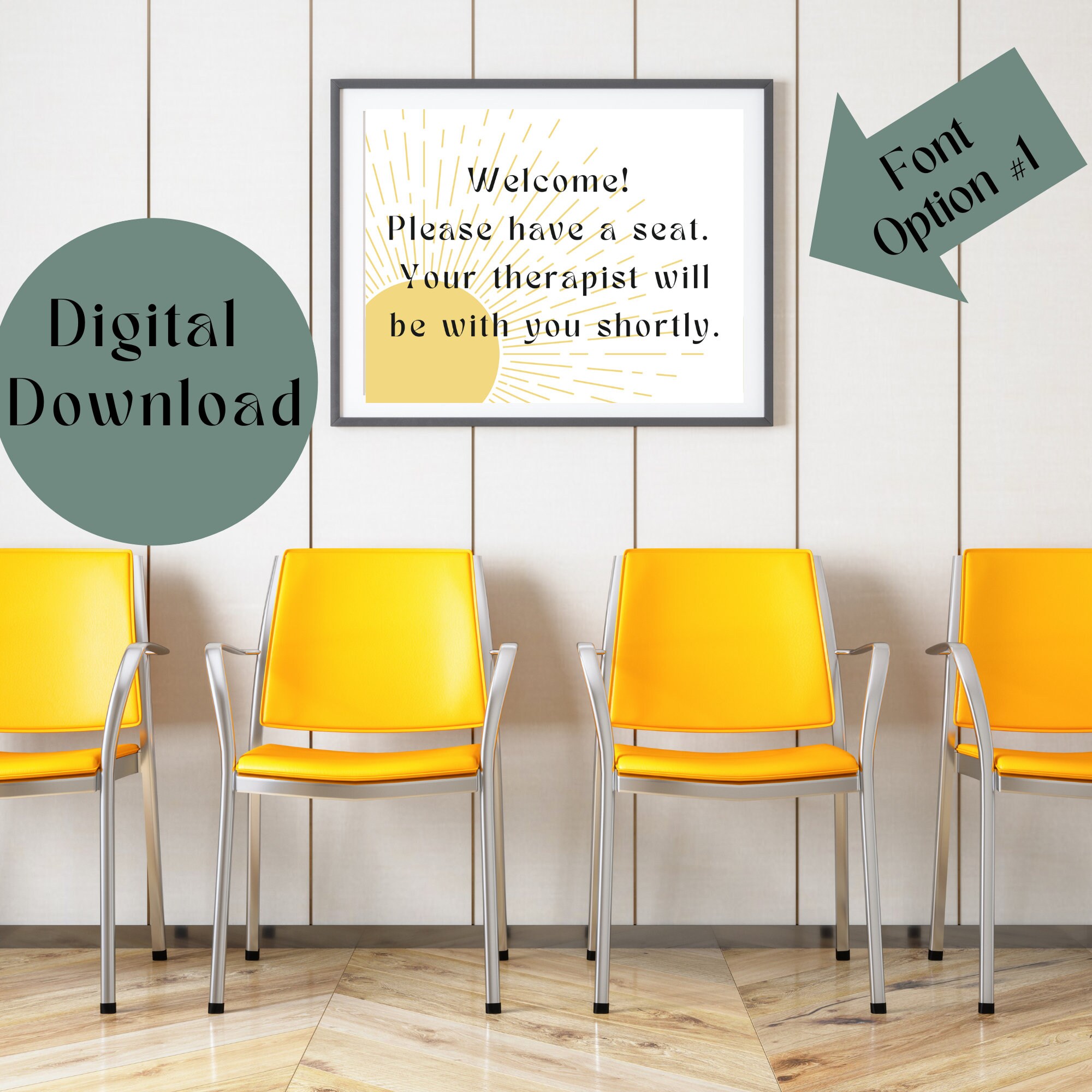 Therapy Waiting Room, Welcome Sign, INSTANT DOWNLOAD Printable PDF Wall ...