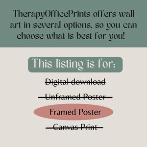 Therapy Office Waiting Room Sign, Boho Floral Circles font 1, FRAMED ...