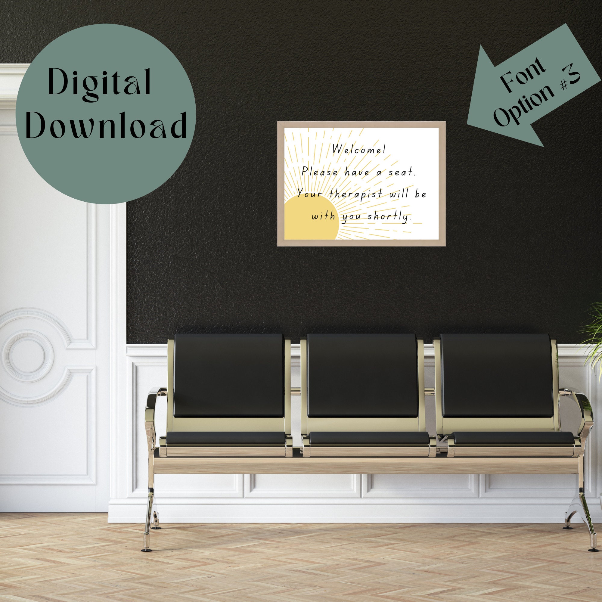 Therapy Waiting Room, Welcome Sign, INSTANT DOWNLOAD Printable PDF Wall ...