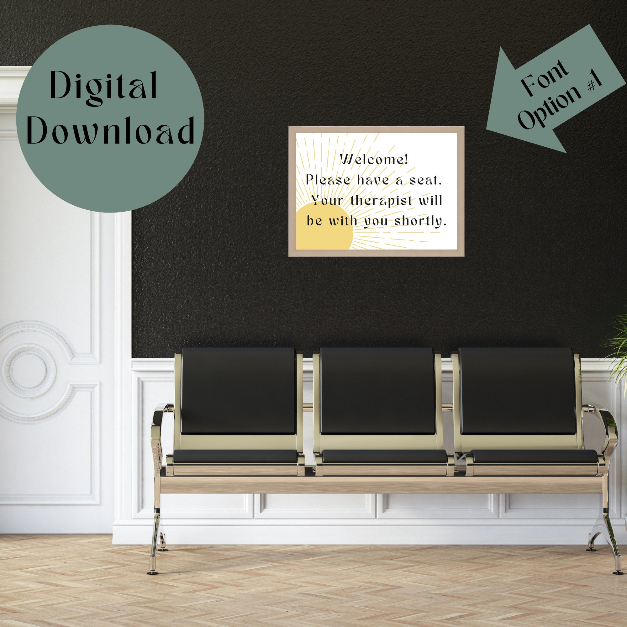Therapy Waiting Room, Welcome Sign, INSTANT DOWNLOAD Printable PDF Wall ...