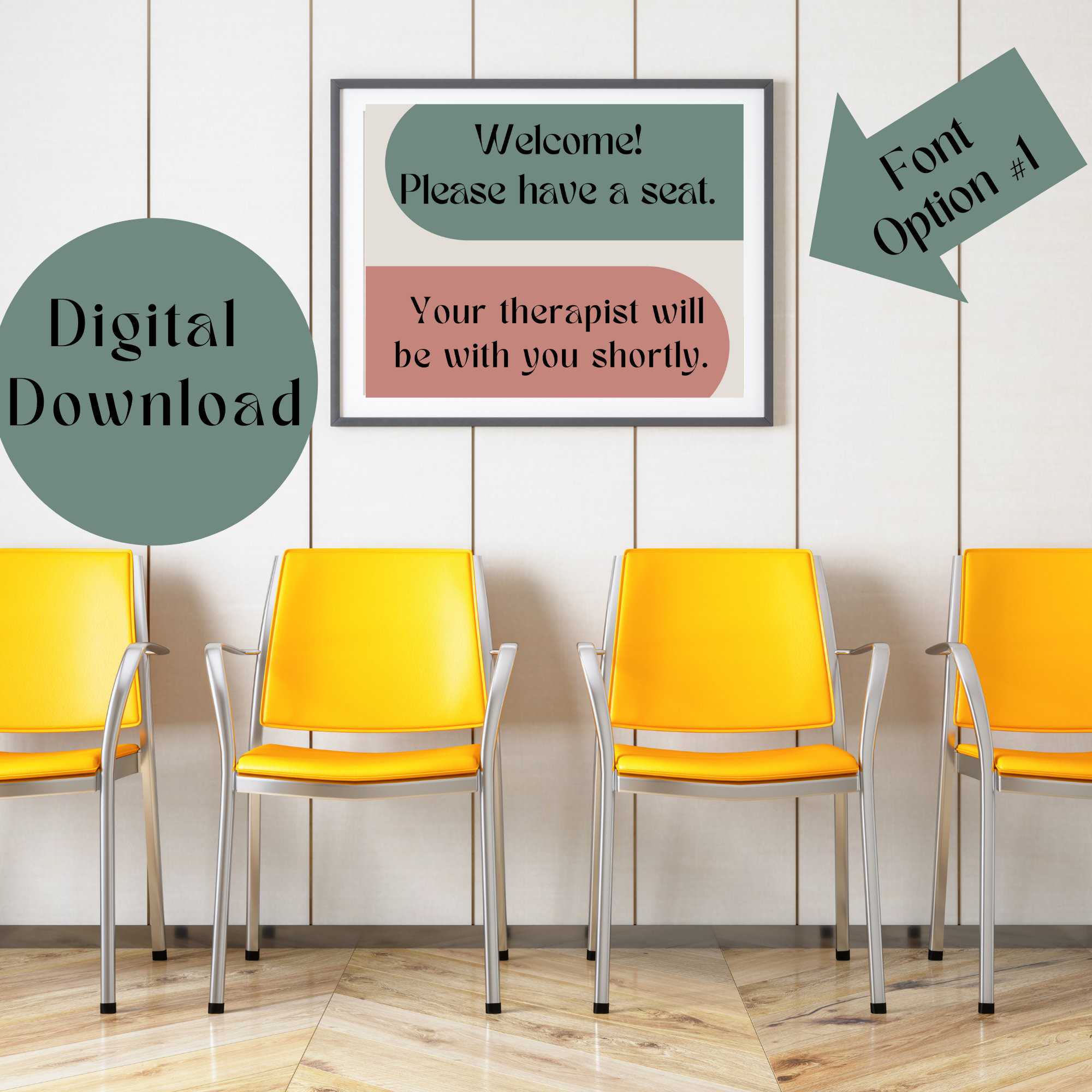 Boho Therapy Office Waiting Room Sign INSTANT DOWNLOAD Printable PDF ...