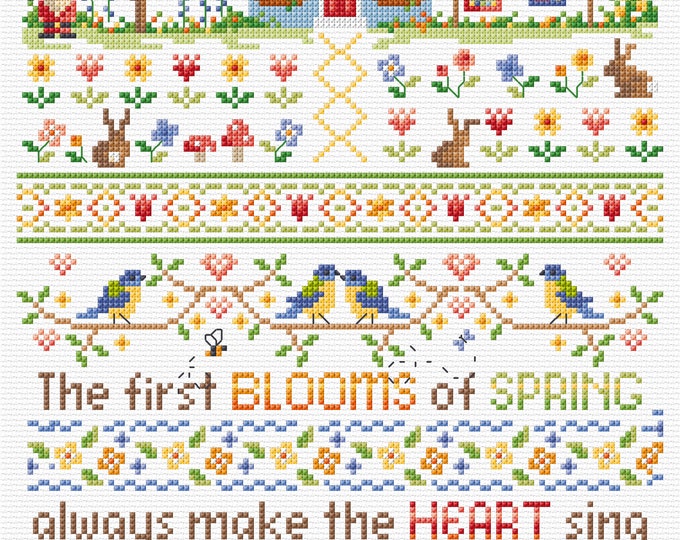 Hubble Bubble Halloween - Counted Cross Stitch Sampler Pattern by Maria ...