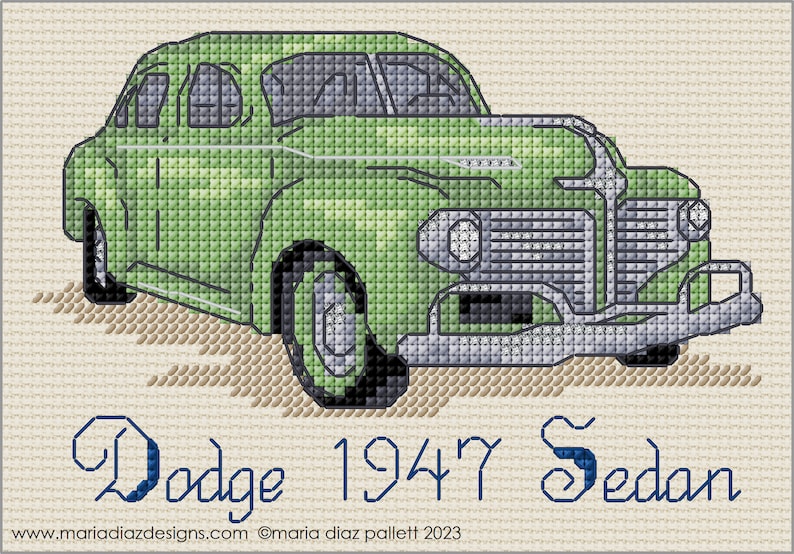 1947 Dodge Sedan - Cross Stitch Pattern - Etsy