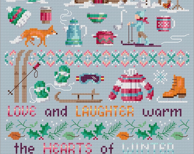 Hubble Bubble Halloween - Counted Cross Stitch Sampler Pattern by Maria ...